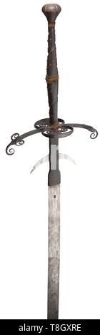 A Styrian sword, circa 1600. Double-edged blade of lenticular section ...
