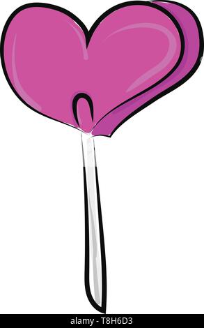 Pink chupa chups, illustration, vector on white background Stock Vector ...