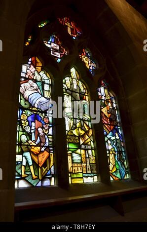 The Eyam Plague Window in St Lawrence Church Eyam Derbyshire Stock ...