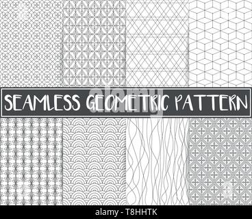 Seamless pattern. Elegant geometric texture with dotted lines ...