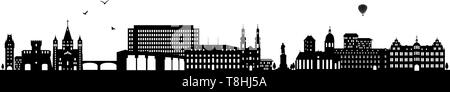 Germany, Mainz city skyline isolated vector illustration, icons Stock ...