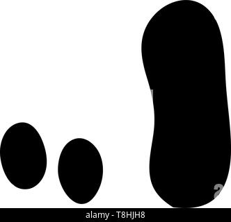 Sable Footprint. Black Silhouette Design. Vector Illustration Stock ...
