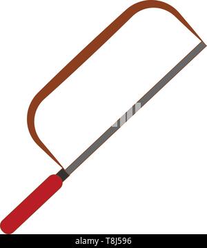 Hacksaw with a wooden handle. Vector illustration Stock Vector Image ...