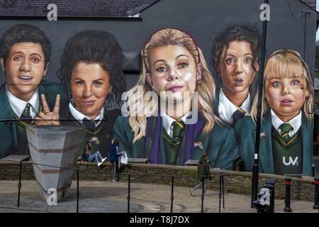 Derry Girls Mural Derry Northern Ireland Stock Photo - Alamy