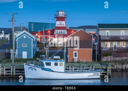 Cheticamp harbour and town, Cape Breton Island, Nova Scotia, Canada ...