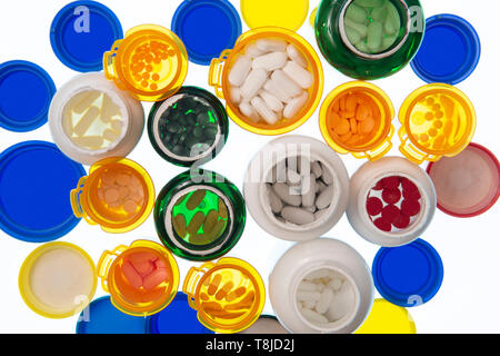 Light blue pills close up triangle macro photography drug on white ...