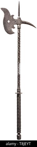A large battle axe, historicism in the Saxon style, circa 1580 Curved ...