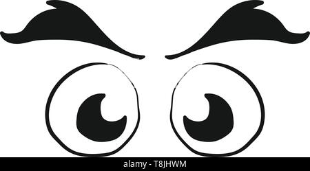 Angry look (Bad eyes) vector illustration Stock Vector Image & Art - Alamy