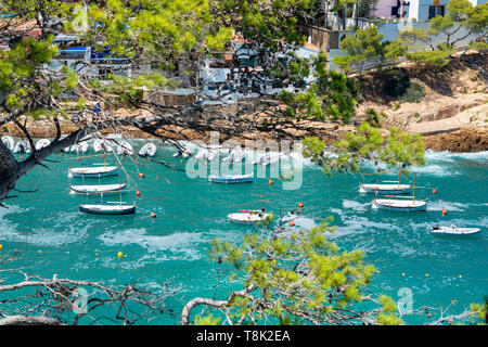 Aerial view of Sa Tuna beach resort Costa Brava Spain Stock Photo - Alamy