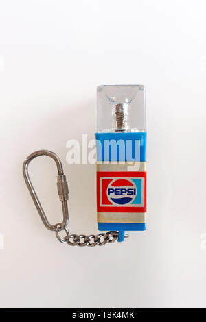 Pepsi-Cola key ring, isolated on white background, close-up Stock Photo ...