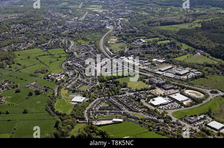 aerial view of Castlefield Industrial Estate near Bingley, West ...