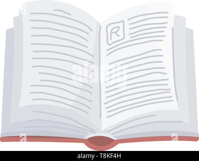 Open book for Lover of literature. Encyclopedias for reading. Inverted ...