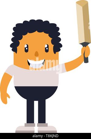 Knight standing with sword on background of medieval castle. Vector ...