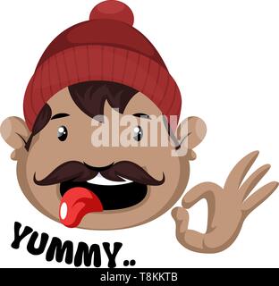 Vector illustration of food and yummy symbol. Set of food and brown ...