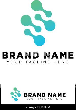 molecular logo design template vector illustration icon element-vector ...