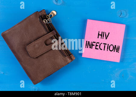 Conceptual hand writing showing Hiv Infection. Concept meaning sexually ...