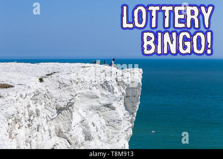 Text sign showing Lottery Bingo. Business photo showcasing game of ...