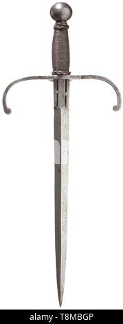 An Italian left-hand dagger, circa 1600 Wide, double-edged blade with ...