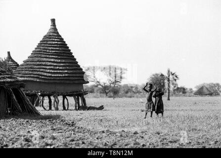 Sudan - A Dinka Hut Stock Photo - Alamy