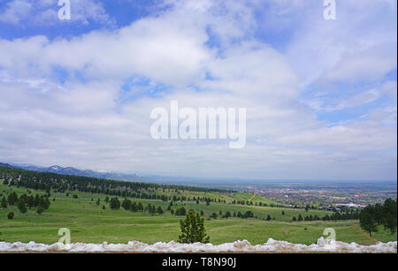 BOULDER, CO -10 MAY 2019- View of the college campus of the University ...