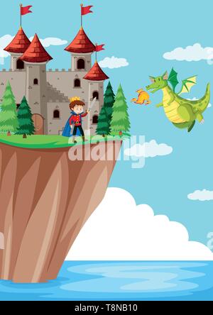 Prince fighting the dragon Stock Vector Image & Art - Alamy