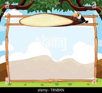 Toucan on nature border illustration Stock Vector Image & Art - Alamy