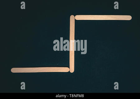 Numbers made of wood sticks isolated on black background Stock Photo ...