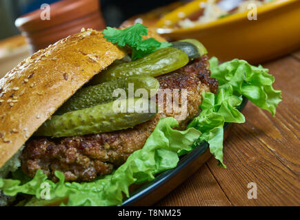 Schnitzelsemmel, German schnitzel in a bun , Austrian national cuisine ...