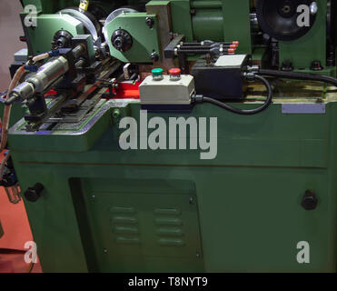 Hydraulic thread rolling machine for industrial metalwork Stock Photo ...