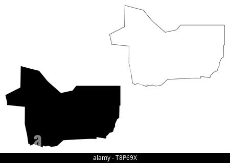 Gao Region (Regions of Mali, Republic of Mali) map vector illustration ...