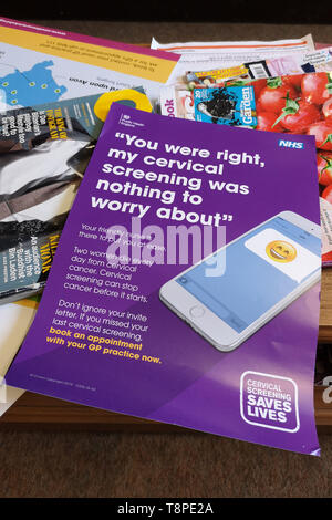 NHS cervical screening leaflet Stock Photo - Alamy