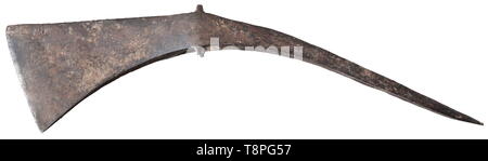 A Roman Dolabra, pickaxe, 1st - 2nd century Iron cross axe with a blade ...
