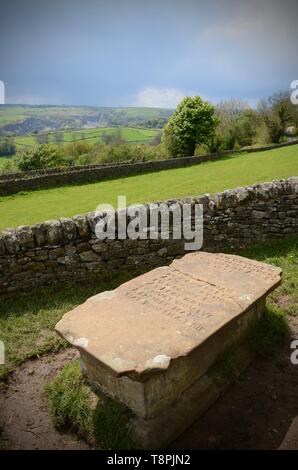 The Riley graves of Black Death plague victims in Eyam derbyshire Stock ...