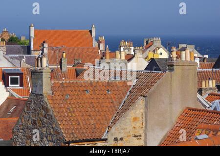 Rooftops of St Monans 17th Century Fishing Village. Fife, Scotland, UK ...