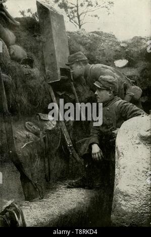 Periscope in use in front line trenches. Near Armentieres. Collection ...