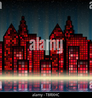 City Skyline Seamless Texture Tile Stock Photo - Alamy