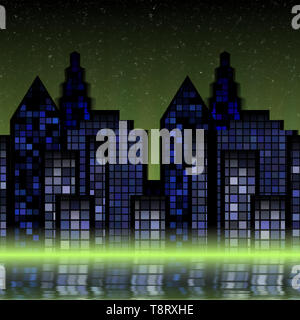 City Skyline Seamless Texture Tile Stock Photo - Alamy