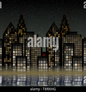 City Skyline Seamless Texture Tile Stock Photo - Alamy