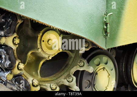 the chassis of a military tank close view Stock Photo - Alamy