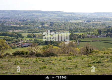 View from Brading Down viewpoint, Isle of Wight Stock Photo - Alamy