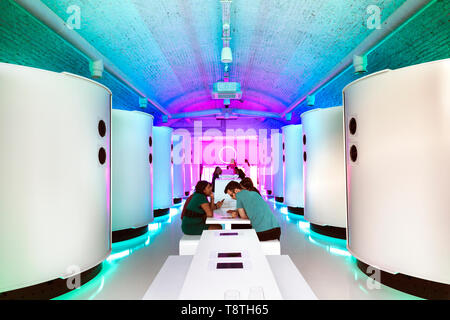 Interior of Otherworld Virtual Reality Arcade and Bar, London, UK Stock ...