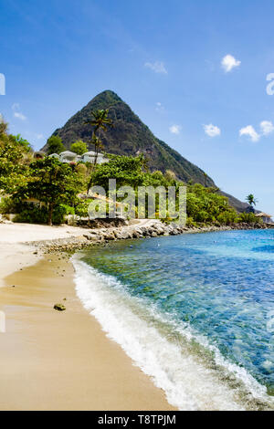 Caribbean, St Lucia, Petit and Gros Piton Mountains (UNESCO World ...