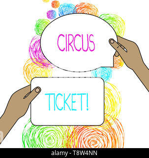 Conceptual hand writing showing Circus Ticket. Concept meaning card ...