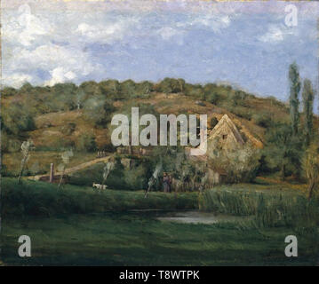 'A French Homestead' by Julian Alden Weir, housed at the Brooklyn ...
