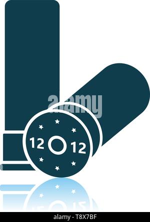 Icon Of Ammo From Hunting Gun. Editable Bold Outline With Color Fill ...