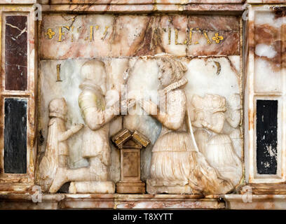 Tudor period 16th century Timperley family memorial alabaster monument ...