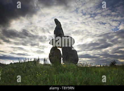 Sculptural of the stones near Lake Akmena. Lithuania Stock Photo - Alamy