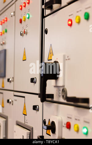 Electrical switchgear cabinets with control panels with indicator ...