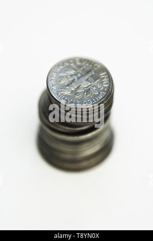Stack of Dimes Stock Photo - Alamy