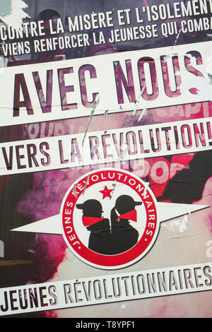 Left wing Political poster, Lyon, France Stock Photo - Alamy